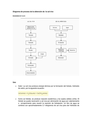 El oxido de calcio o cal viva | DOCX