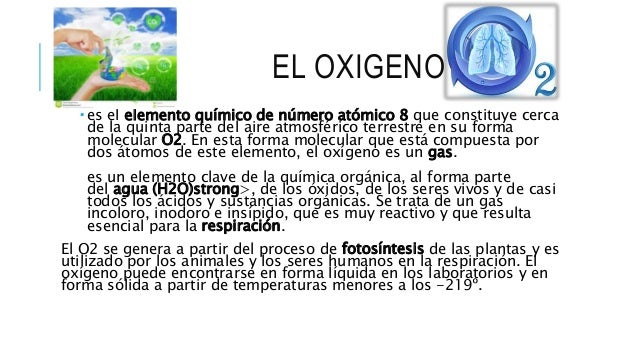 El oxigeno