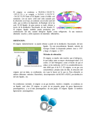 El oxigeno y el nitrogeno | DOCX