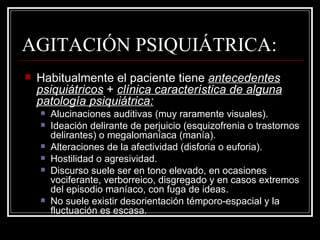 El paciente agitado o violento | PPT