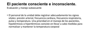 El paciente consciente e inconsciente | PPTX