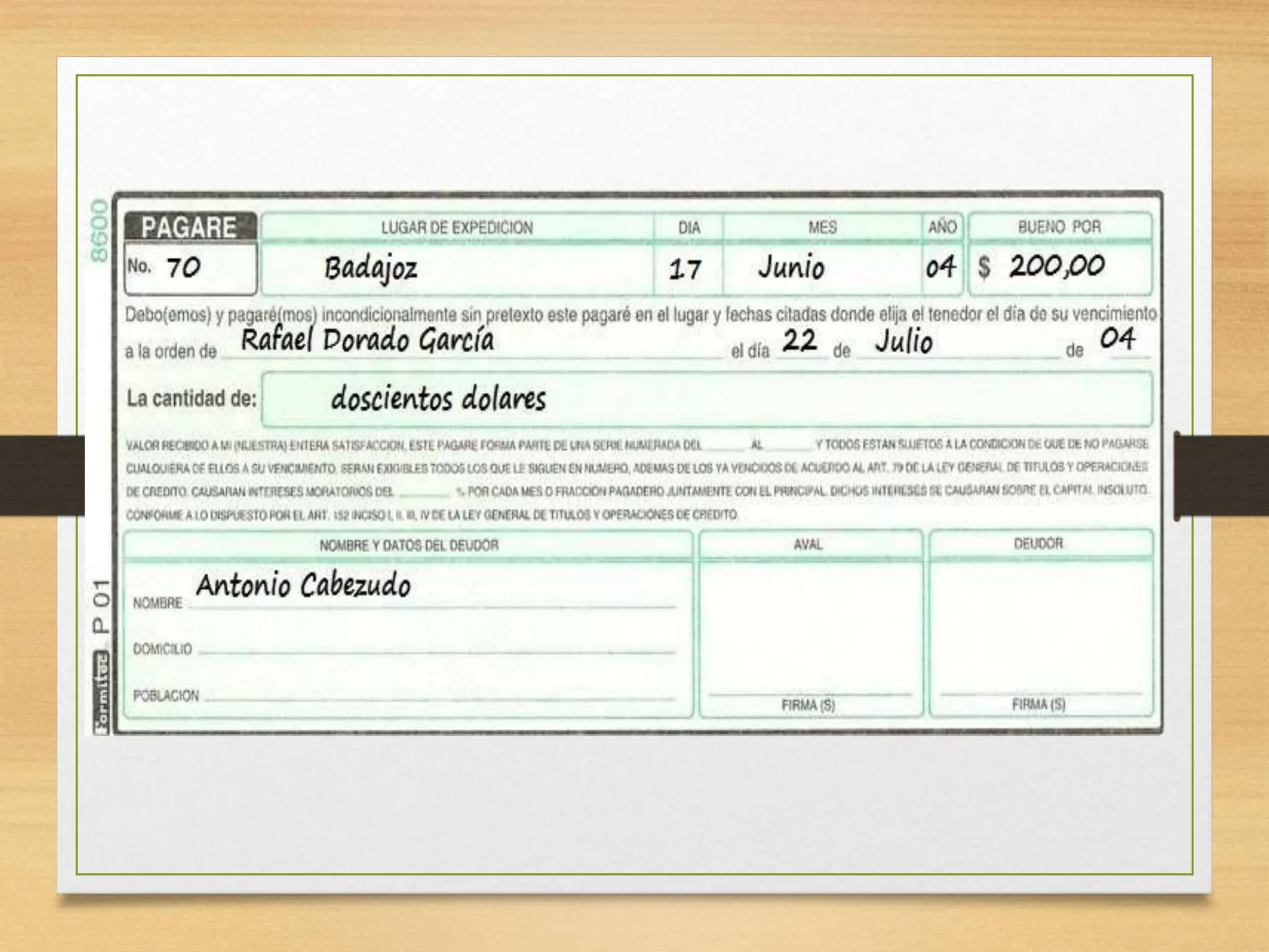 TODO SOBRE EL PAGARÉ DEFINICION Y EJEMPLOS.PPT