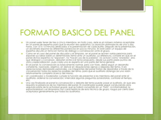 El panel | PPTX