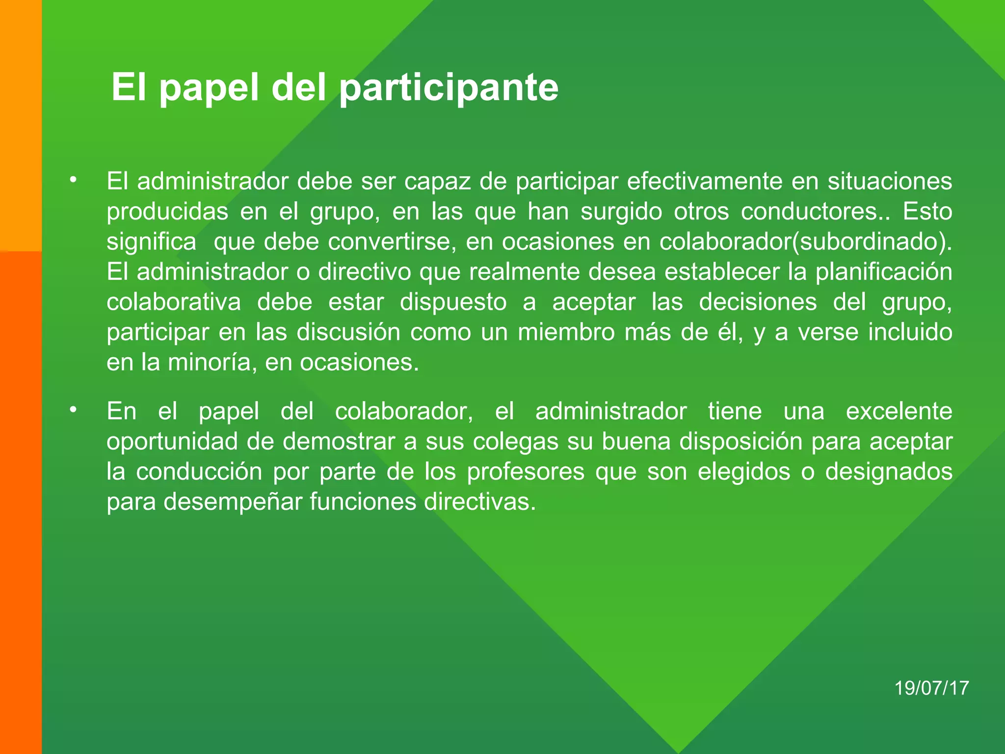 El papel del director (a) | PPT