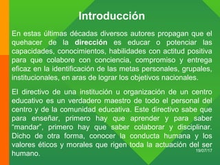 El papel del director (a) | PPT