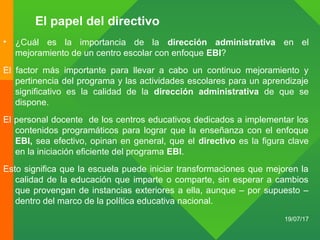 El papel del director (a) | PPT