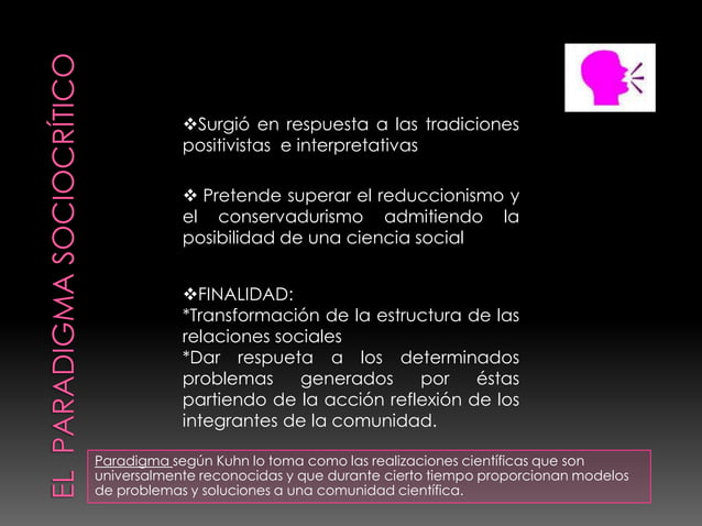 EXPOSICIÓN DEL PARADIGMA SOCIO-CRÍTICO | PPTX