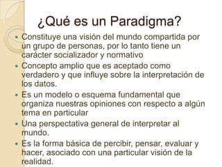 El paradigma | PPTX