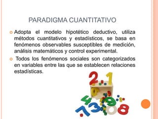 El paradigma de la investigación cualitativa o cuantitativa | PPTX