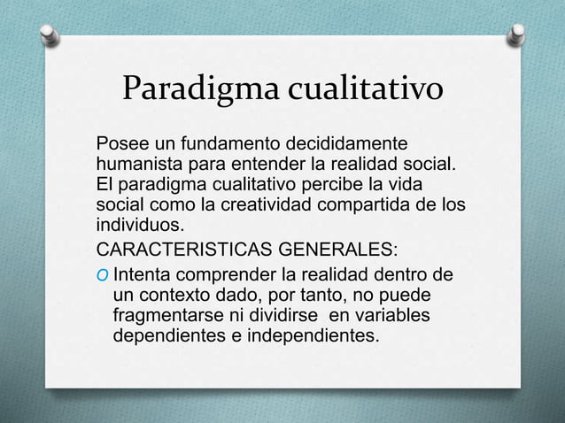 El Paradigma De La Investigación Cualitativa Y Cuantitativa Ppt