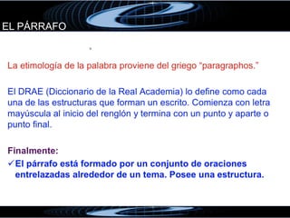 El parrafo y su estructura | PPT