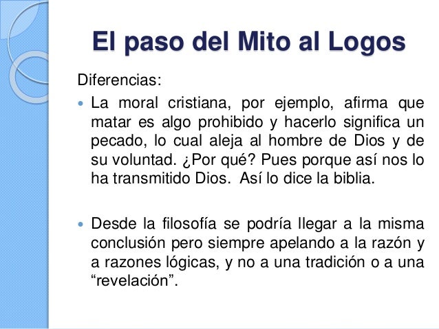 El Paso del Mito al Logos