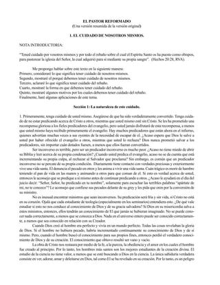 El pastor reformado cg | PDF