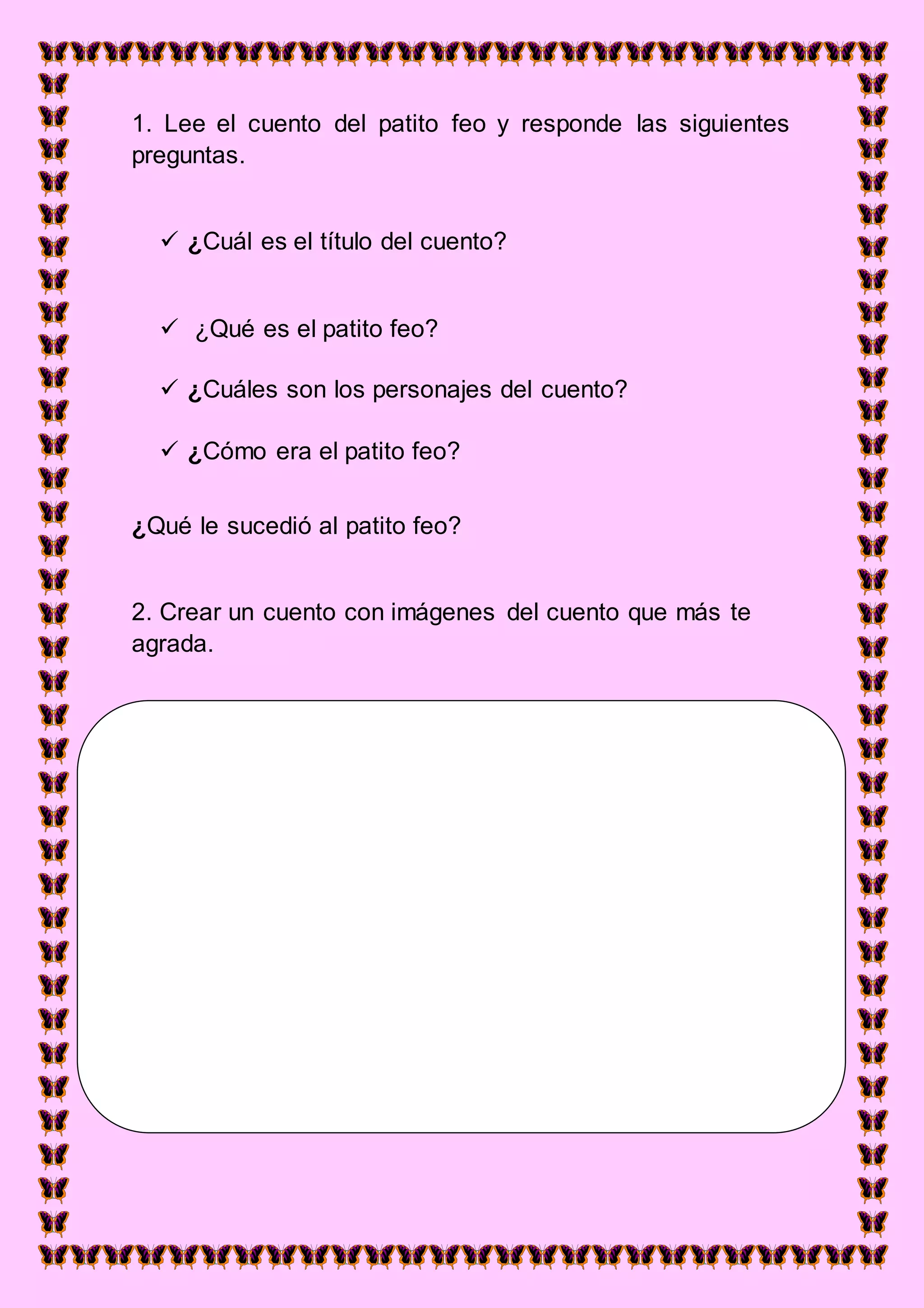 CUENTO:EL PATITO FEO | DOCX