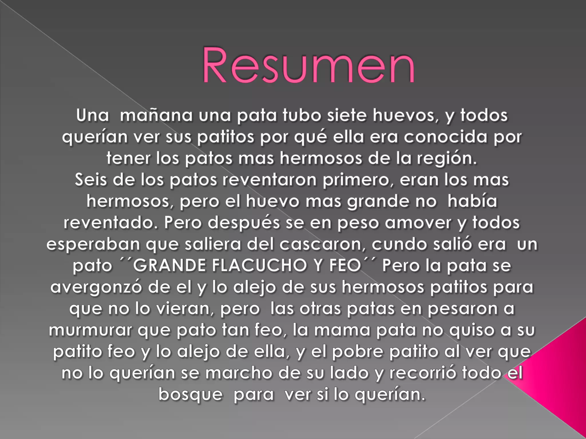 El patito feo 10°1 | PPTX