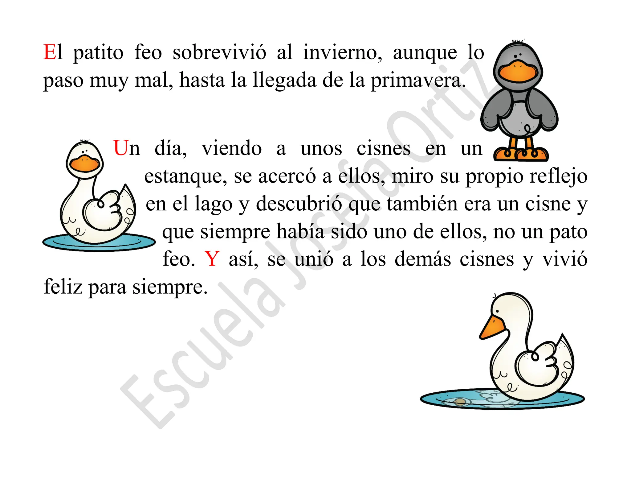 El patito feo cuento corto para niños pequeños | PDF