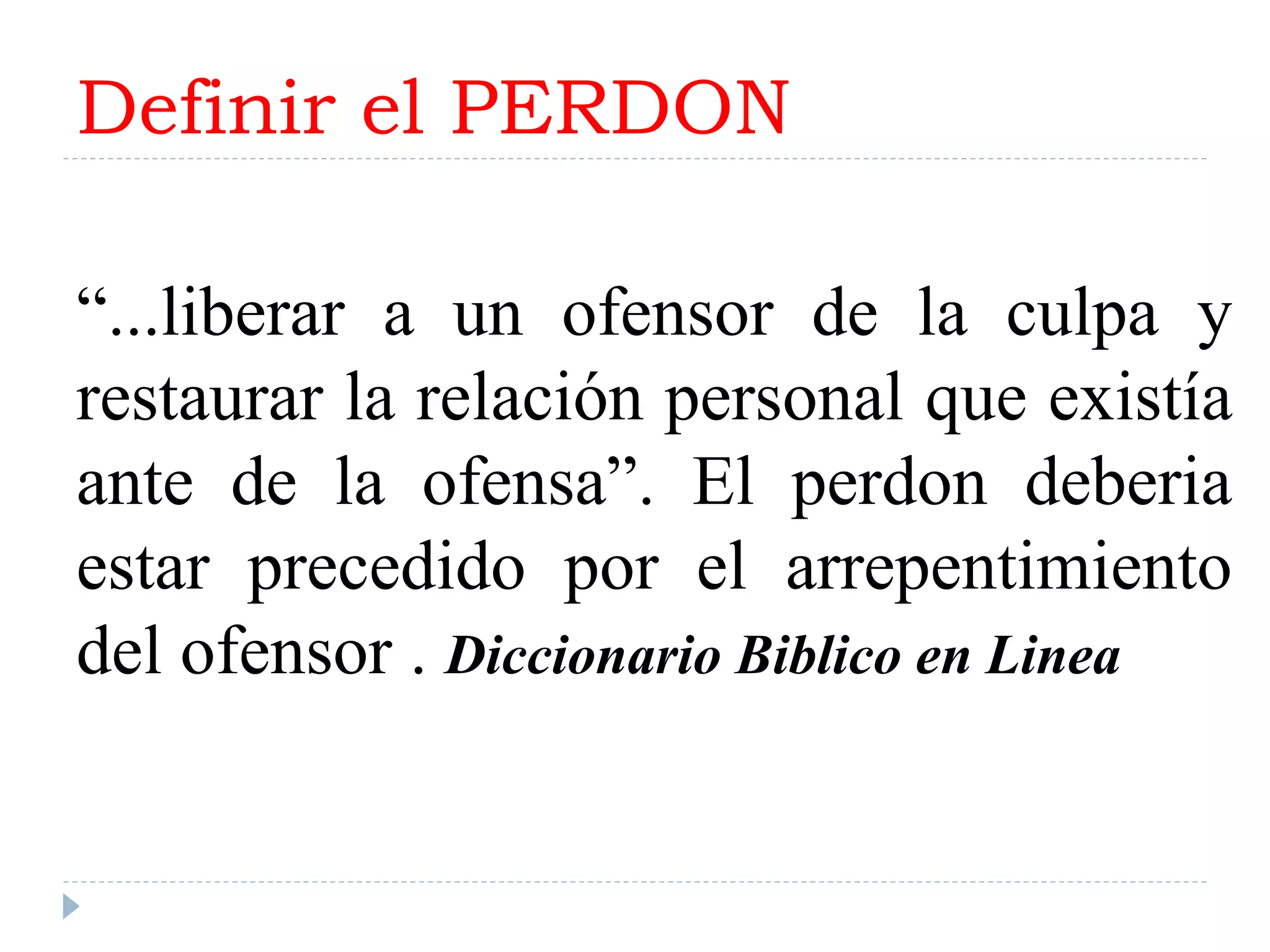 El perdon restaura, libera y trae esperanza | PPT