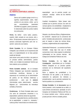 El perito contable judicial | PDF