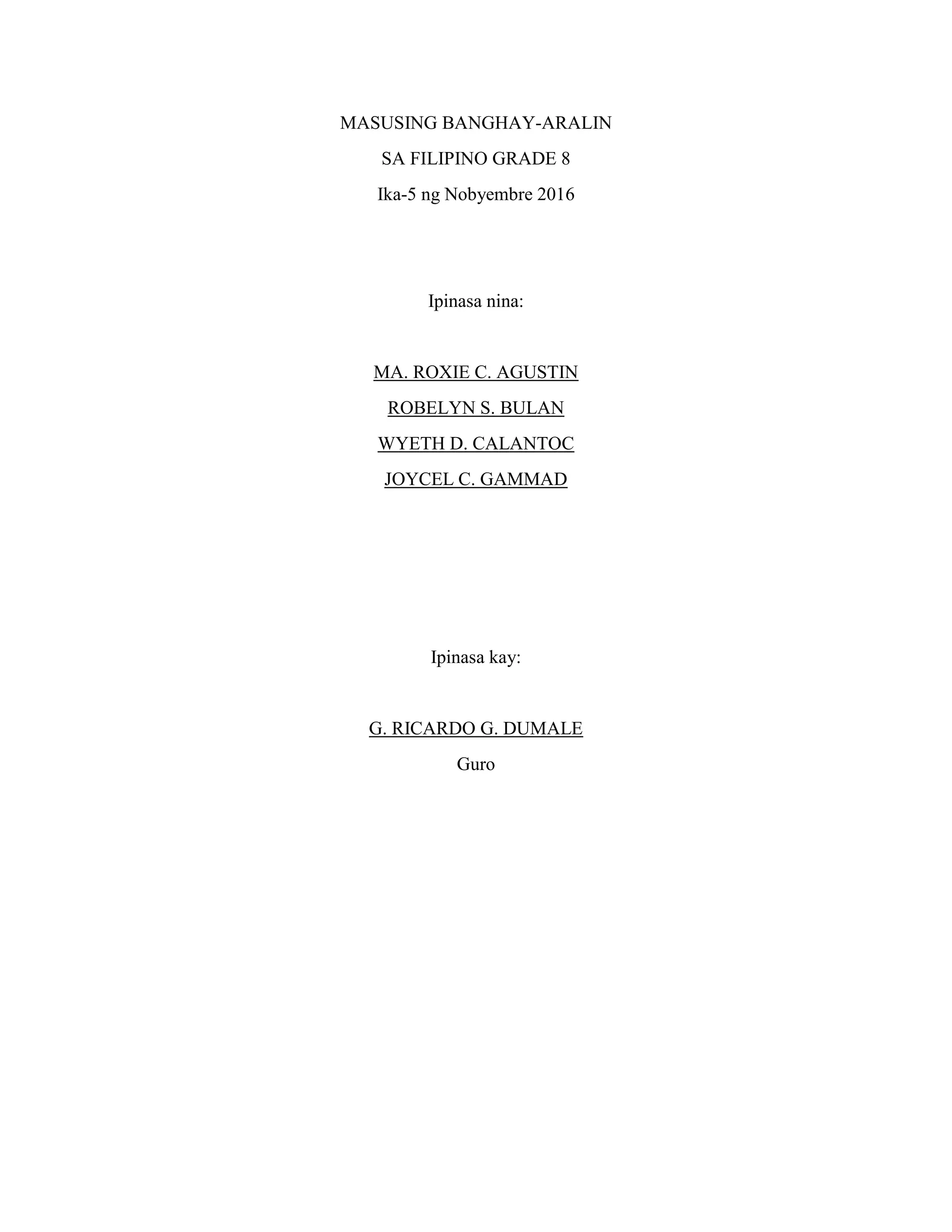Detailed Lesson Plan in Filipino Grade 8 | PDF