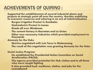Elpidio Quirino Programs