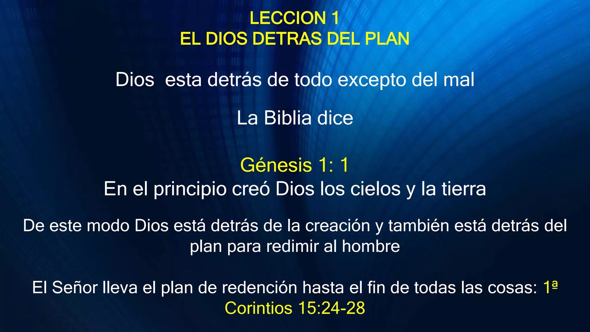 El plan de dios revelado taller 1 | PPT