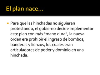 El plan estadio seguro y su génesis | PPTX
