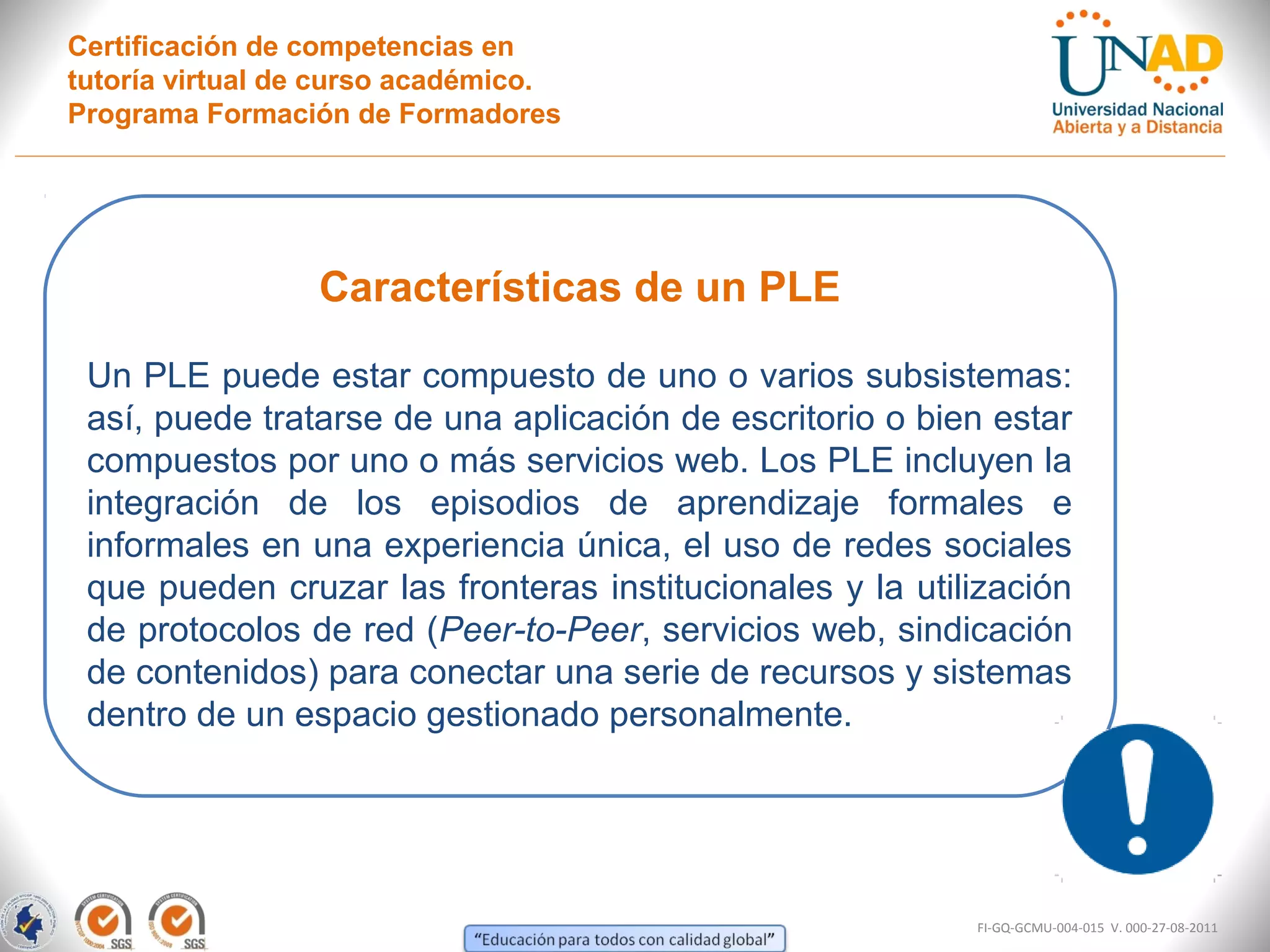 El ple y el pln como entorno de aprendizaje | PPT