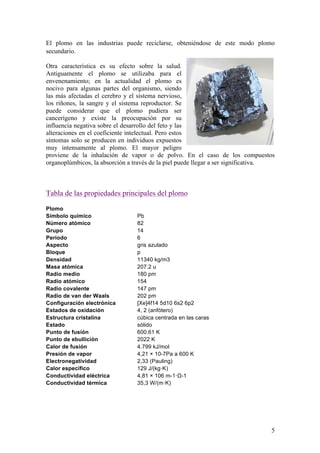 El plomo y sus aleaciones | PDF