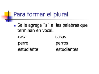 El plural de_los_sustantivos-4 | PPT