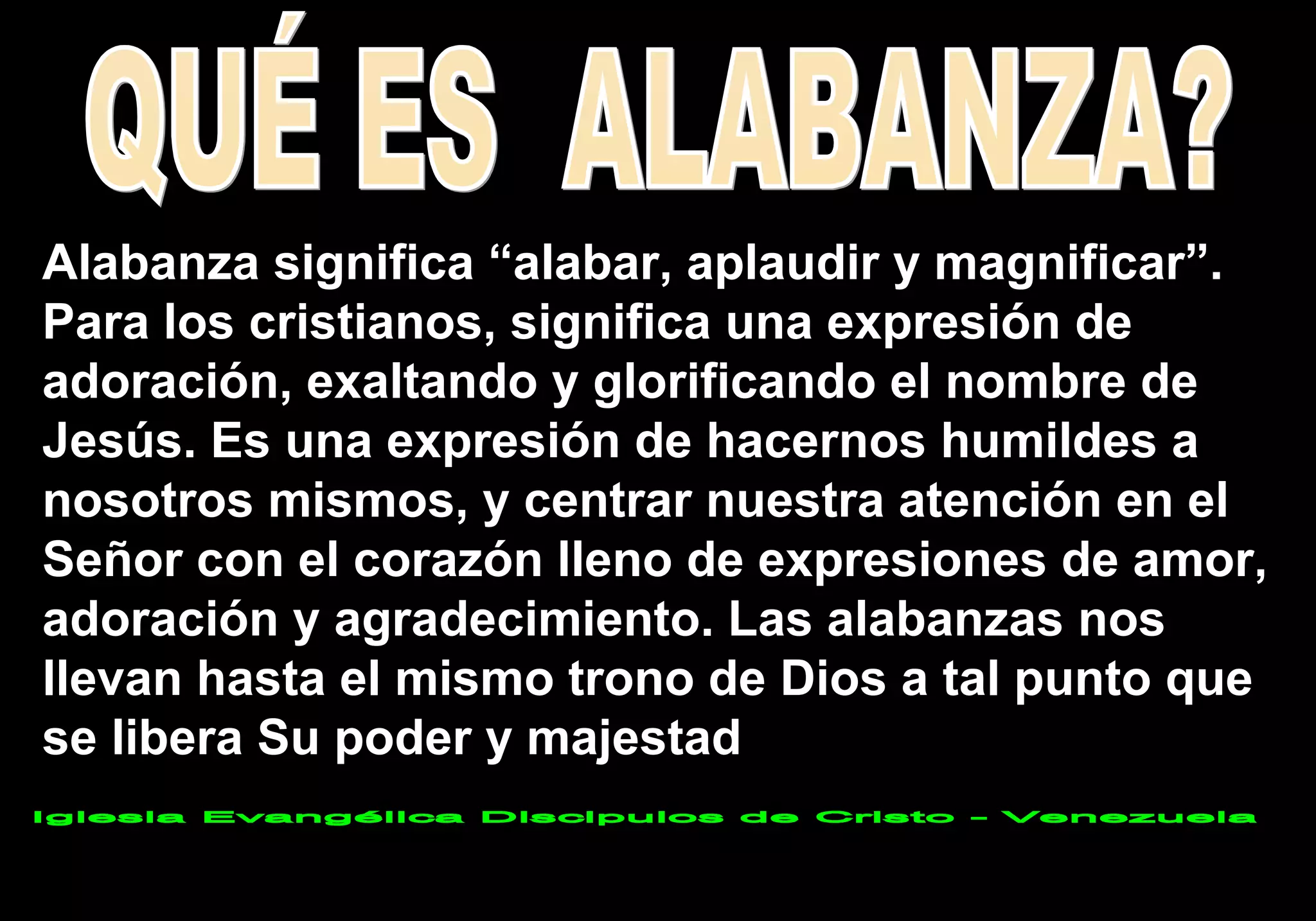 El poder de la alabanza | PPT