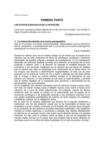 El poder de la intención. | DOCX