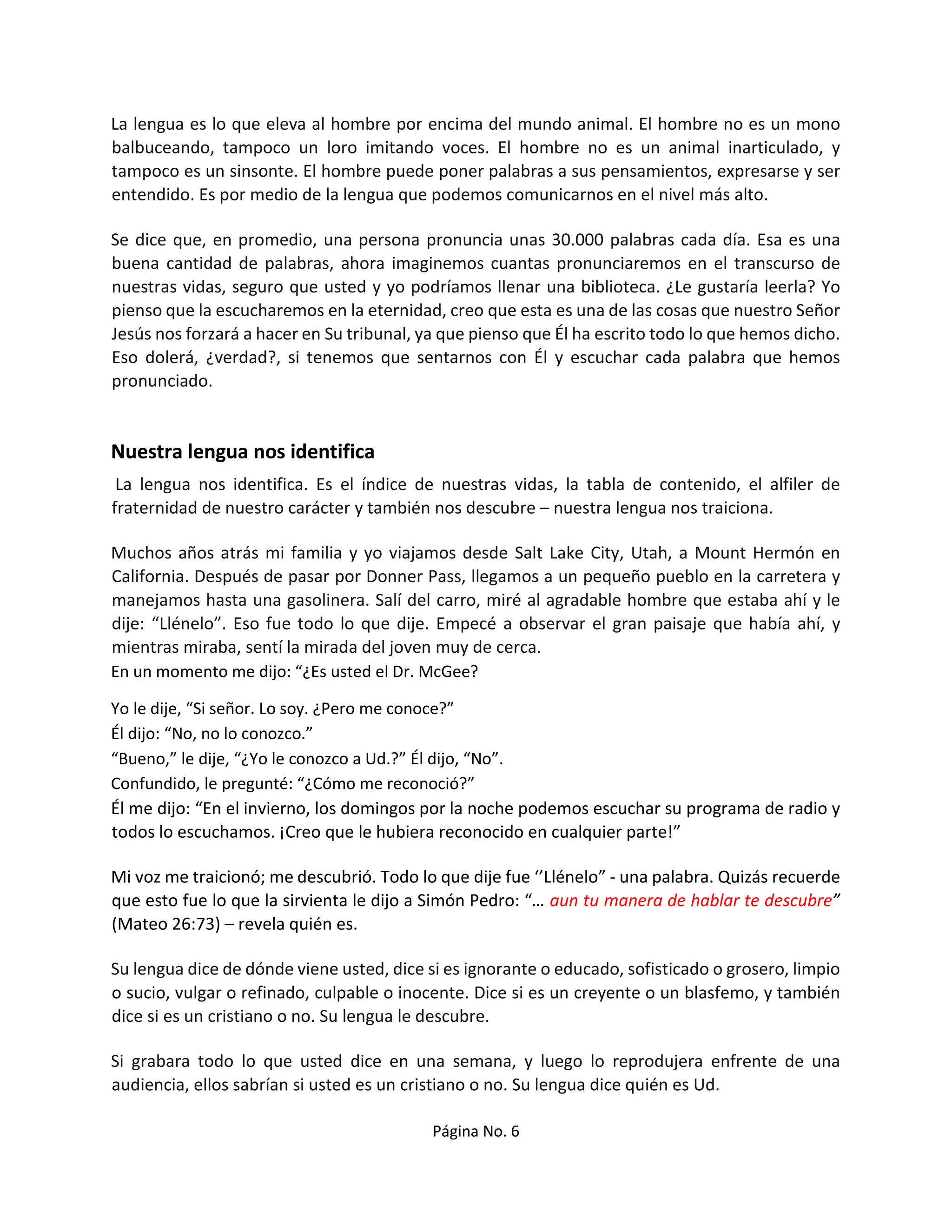 El Poder de la Lengua | PDF