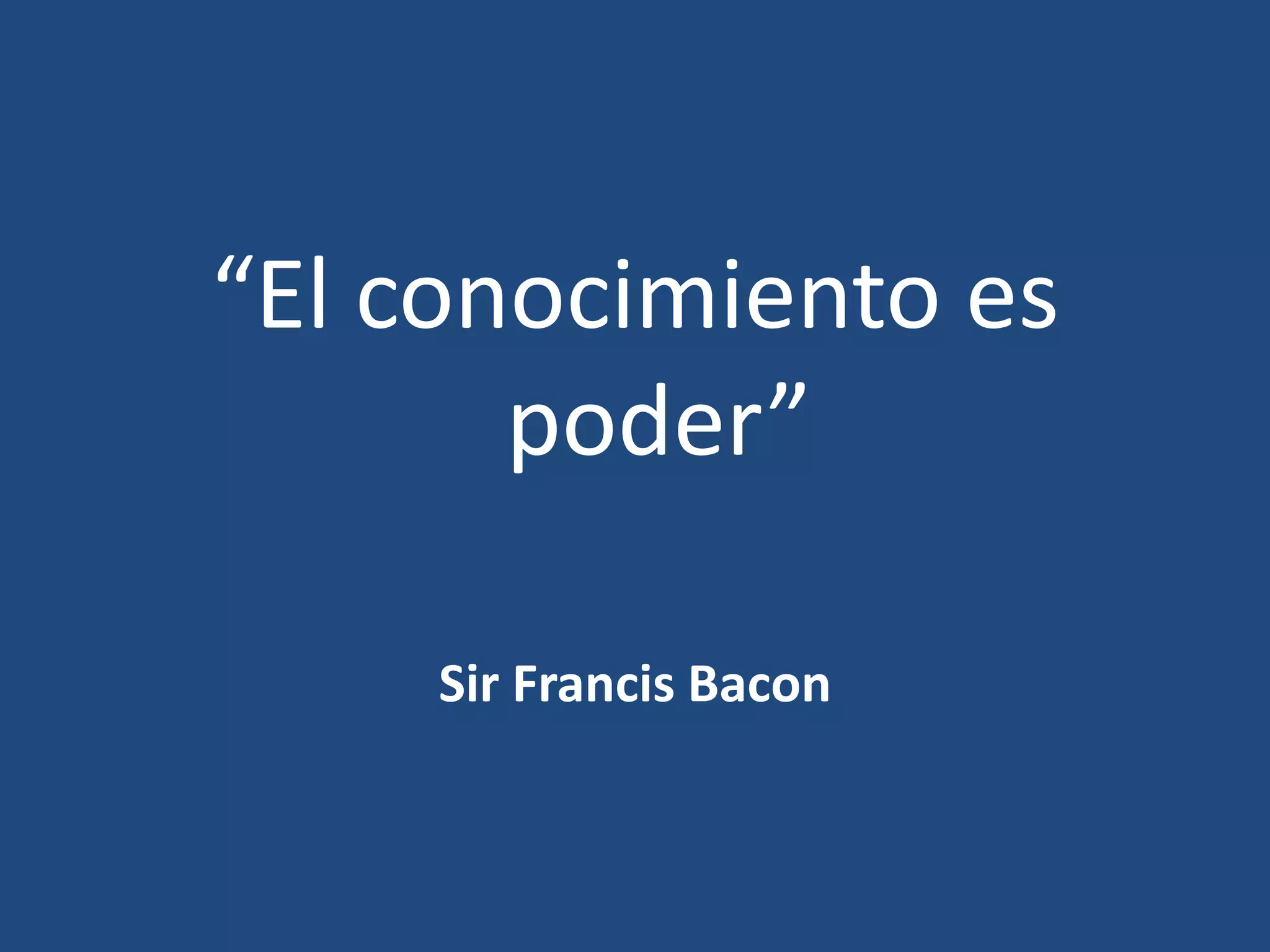 El poder del conocimiento | PPTX