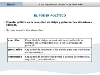 EL PODER Y SUS CONTROLES | PPTX