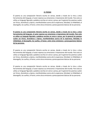 El poema | PDF