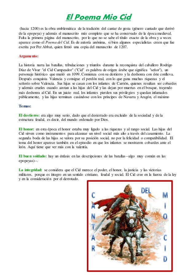 El Cantar del Mio Cid