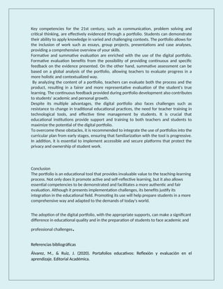 The Portfolio: A Comprehensive Tool for Learning, Skill Development and ...