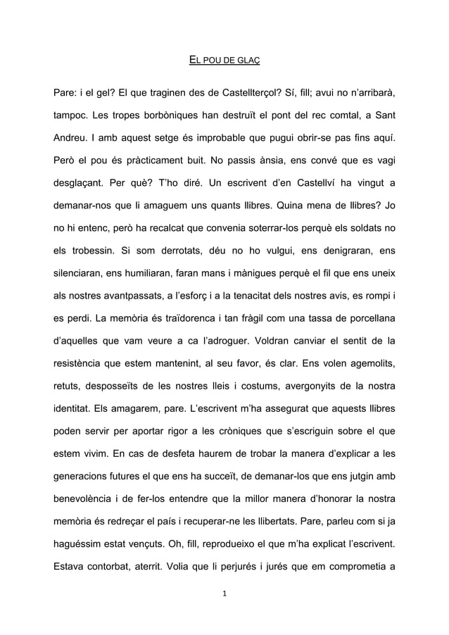 El pou de glaç david dot cinc pins 2014_sant pere de ribes | PDF