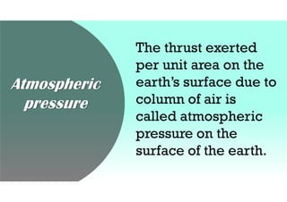 project on the atmospheric pressure for class 9 | PDF