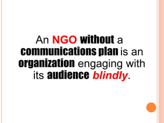 Corporate Communication in NGO's | PPT