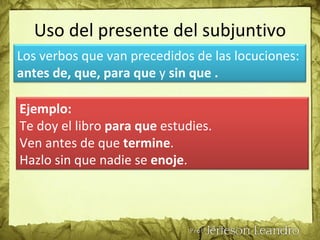 El presente de subjuntivo | PPT