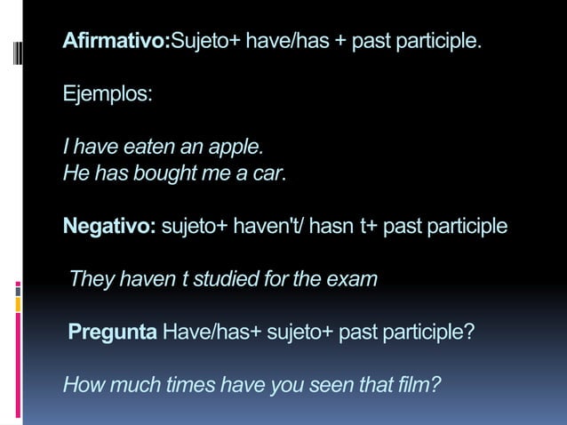 Presente Perfecto | PPTX