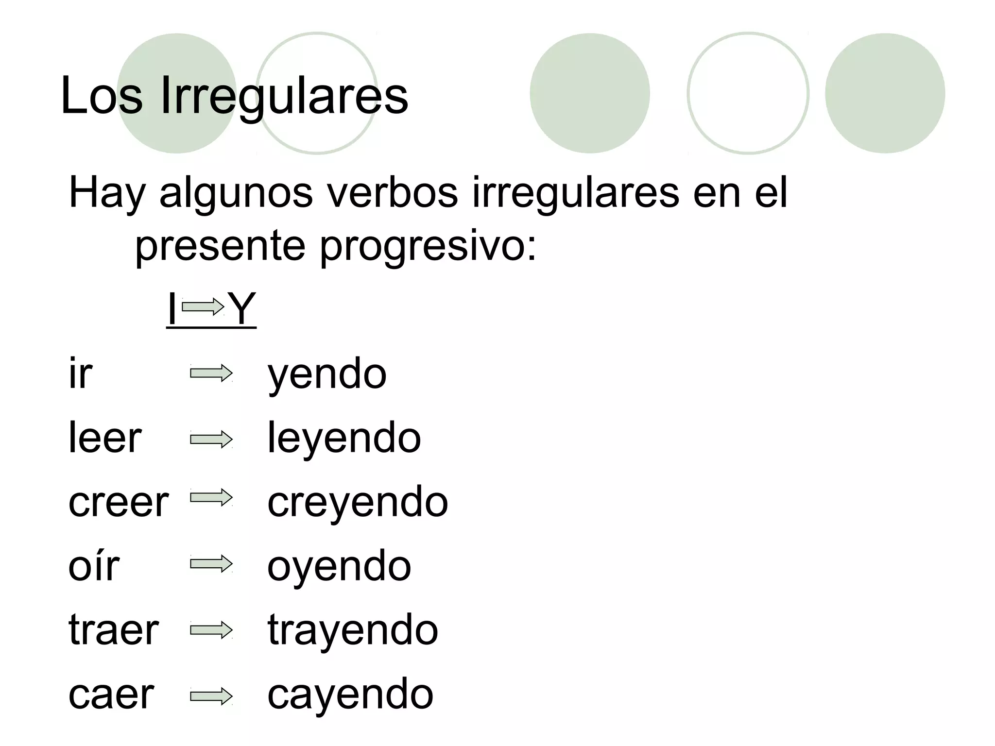 El presente progresivo | PPT