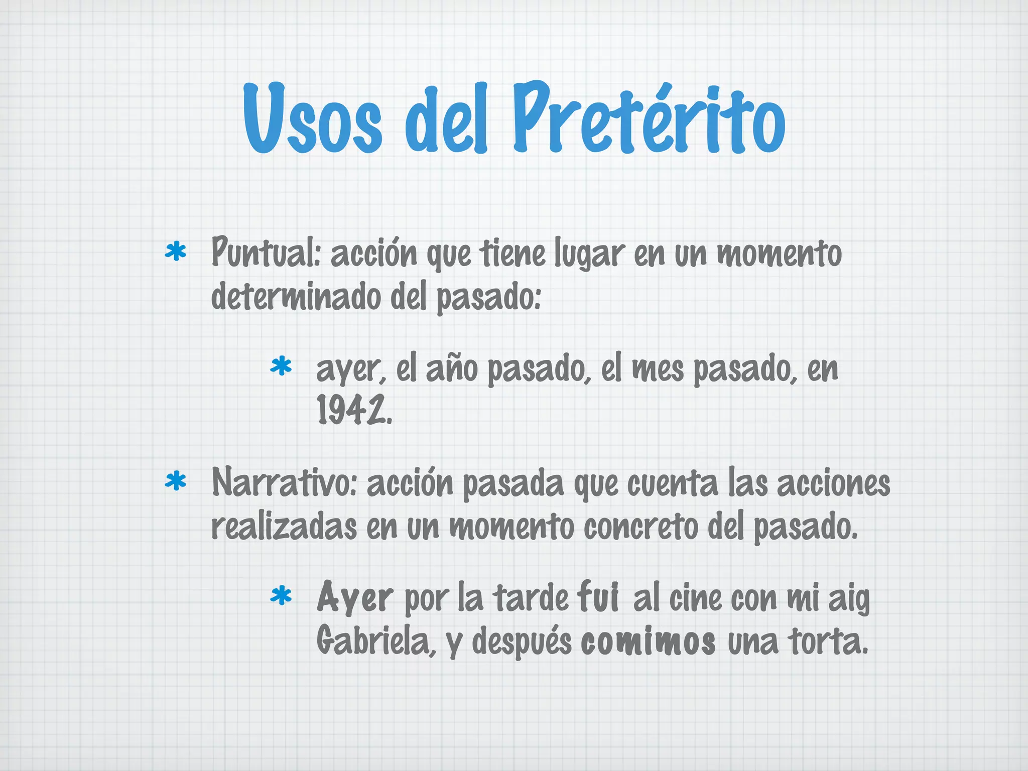 El preterito indefinido | PPT