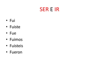 El pretérito indefinido | PPT