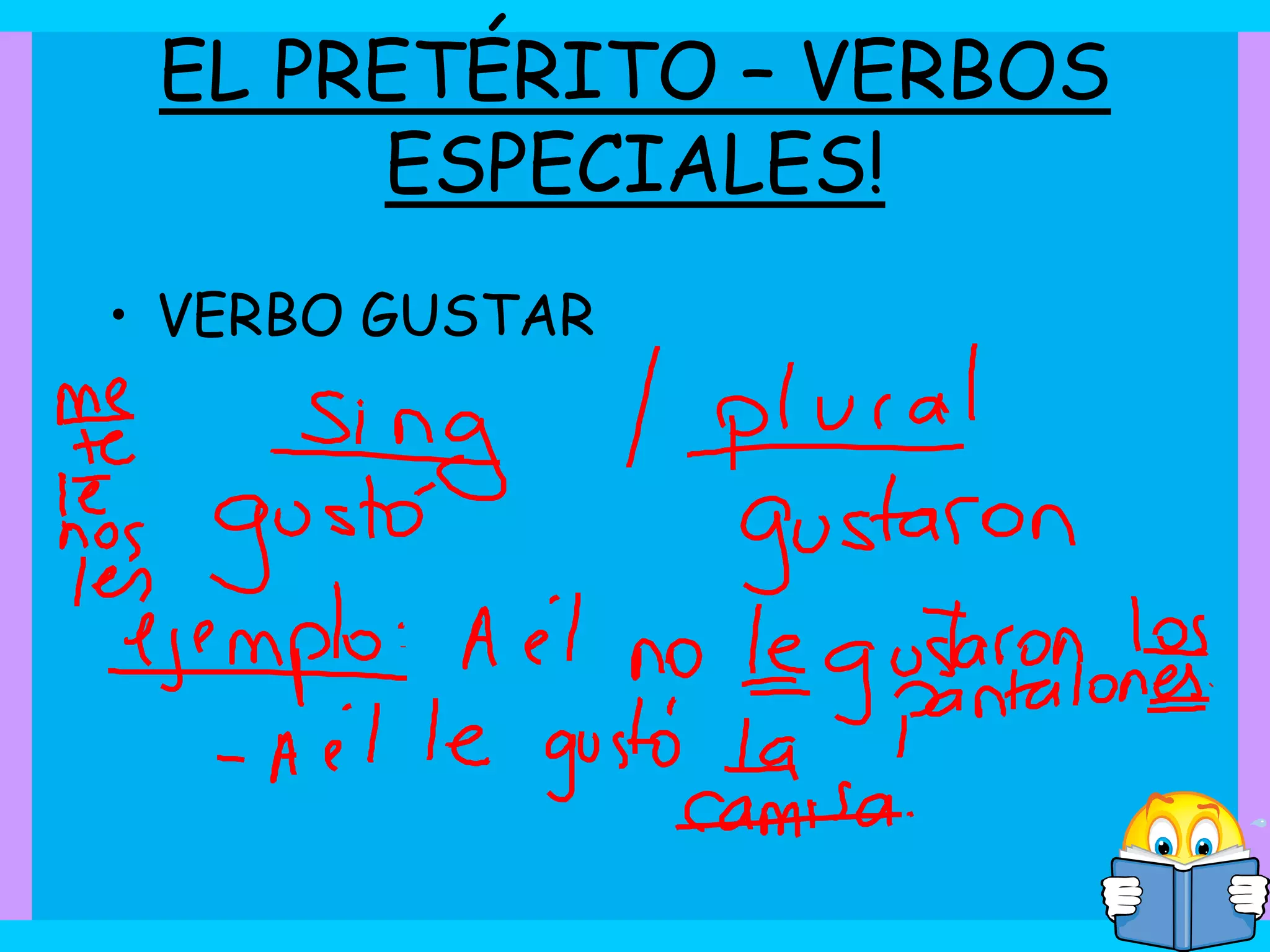 El pretérito verbos gustar, quedarme, costar | PPTX