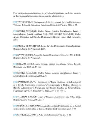 El principio de ilicitud sustancial en el régimen disciplinario de la ...
