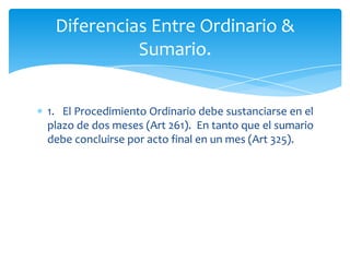 El Proceso Administrativo Ordinario y Sumario | PPTX