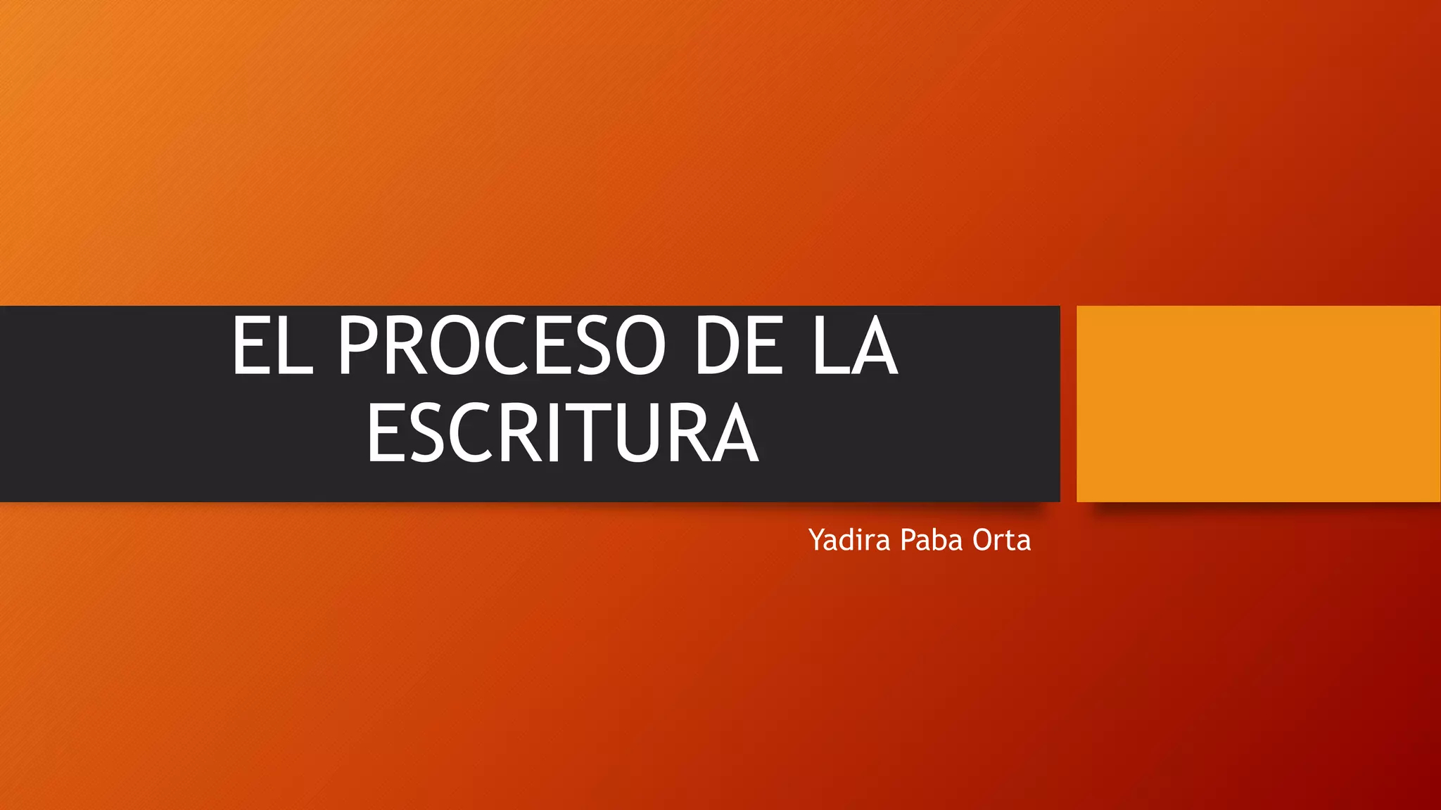 El proceso de la escritura | PPTX