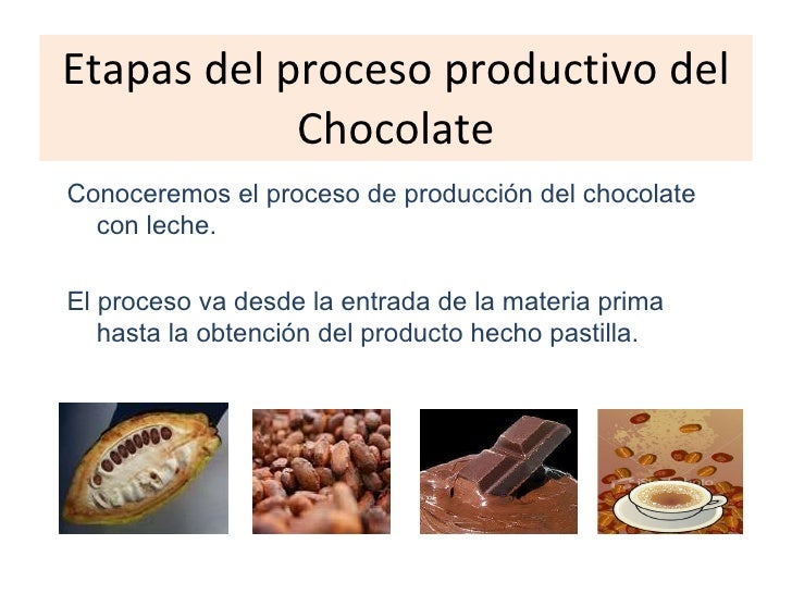 El proceso del chocolate